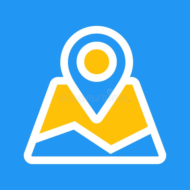 Map Pointer Logo - Color Icon, Flat Design Stock Vector - Illustration ...