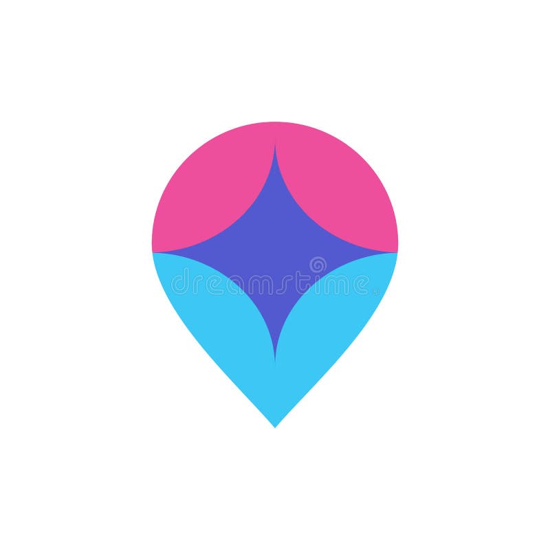 Map Pointer Logo Design, Location Pin Icon, Abstract Gps Symbol ...