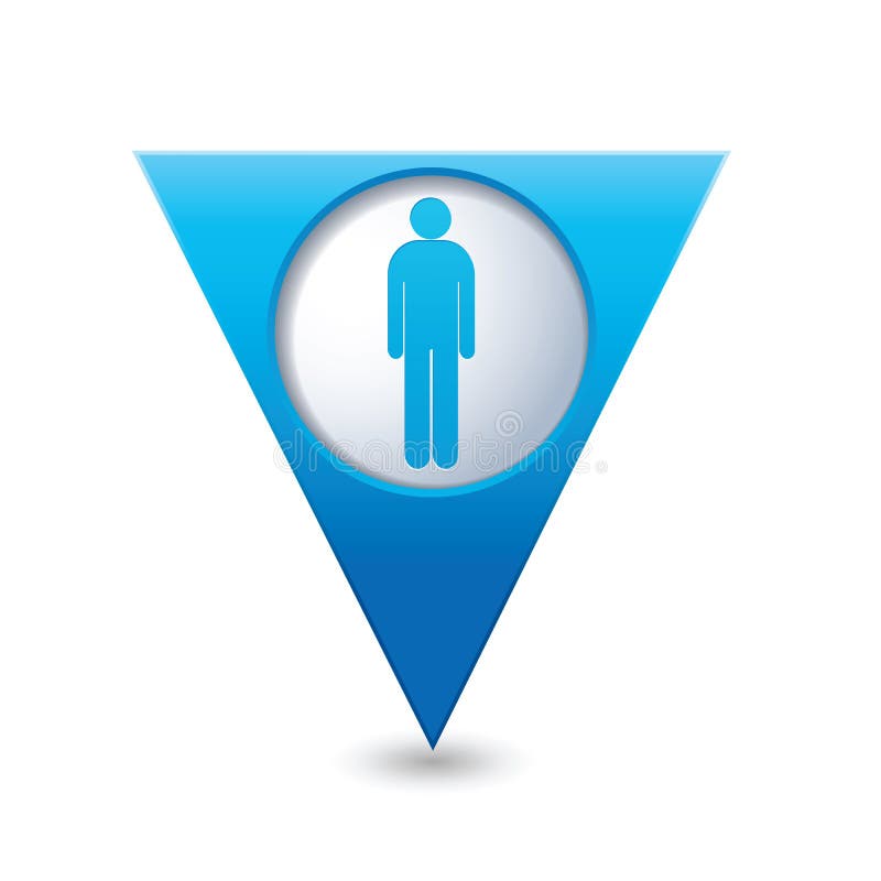 Map pointer with man icon stock vector. Illustration of green - 107059719