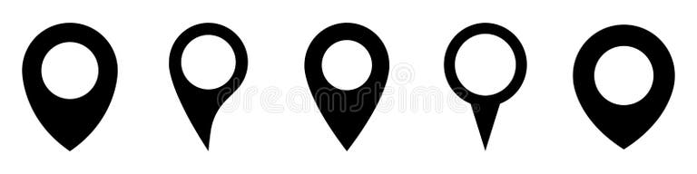 Map Pointer. Maps Pin Icon. Location Map Marker. Collection of Map Marker Pointers. GPS Location ...