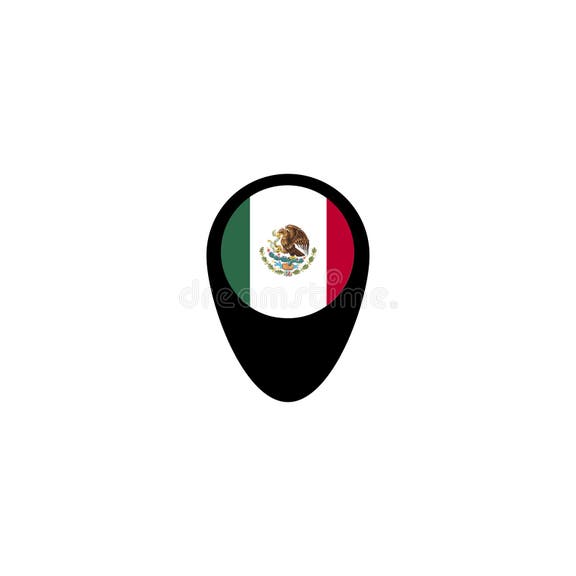 Map Pointer with Mexico Flag . Vector Illustration. Stock Vector ...