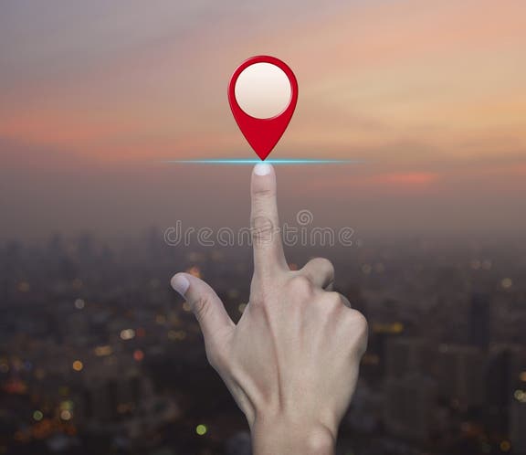 Map Pointer Navigation Concept Stock Photo - Image of blur, arrow ...