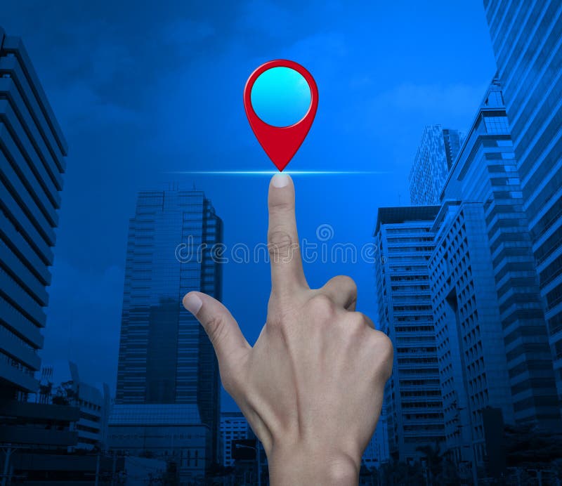 Map Pointer Navigation Concept Stock Image - Image of marker, hand ...