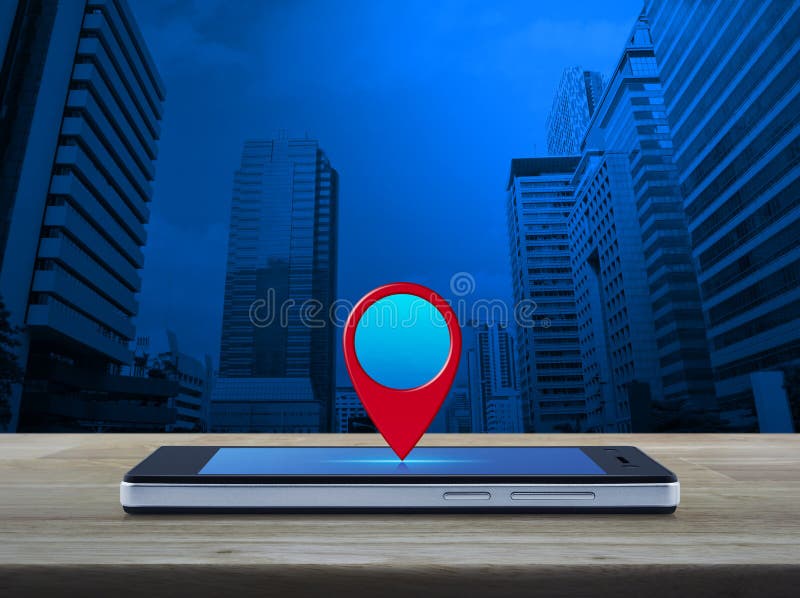 Map Pointer Navigation Concept Stock Photo - Image of cell, building ...