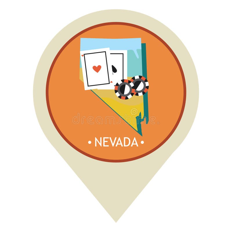 Map Pointer with Nevada State. Vector Illustration Decorative Design ...