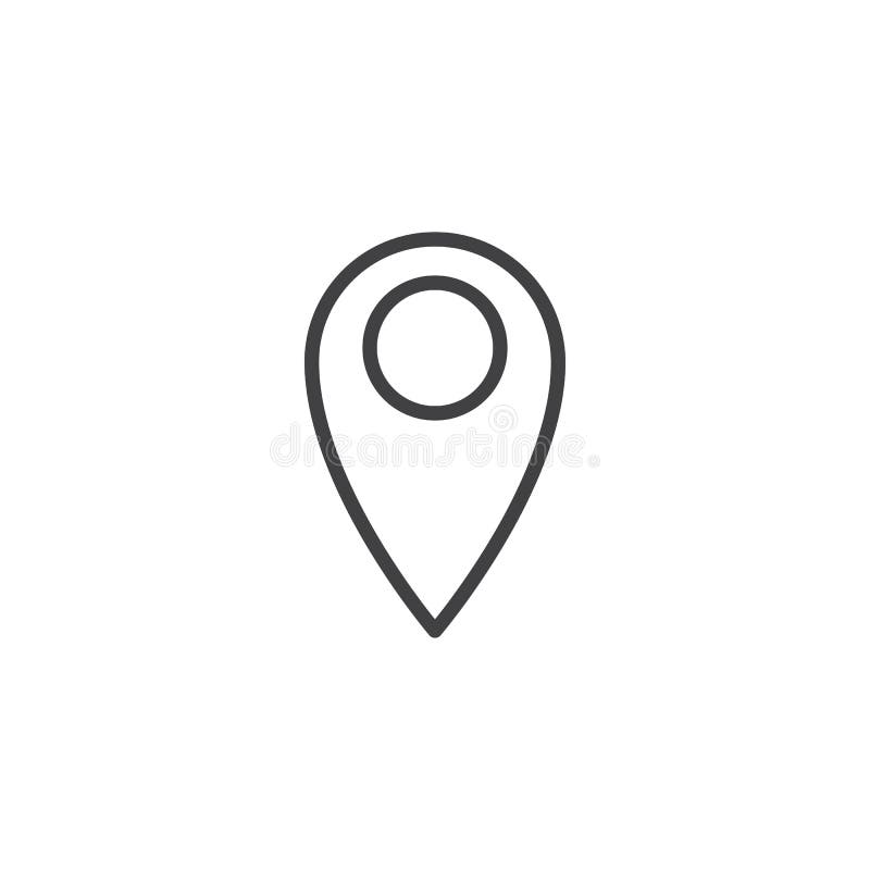 Map pointer outline icon stock vector. Illustration of marker - 116311233