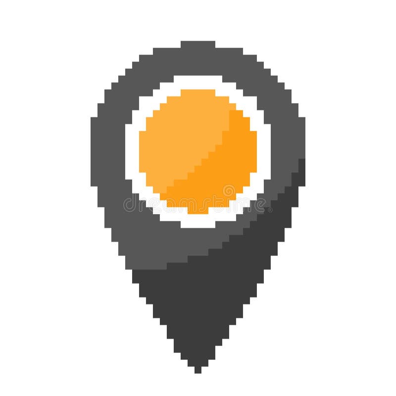 Map Pointer in Pixel Art Design. Vector Illustration Stock Illustration ...