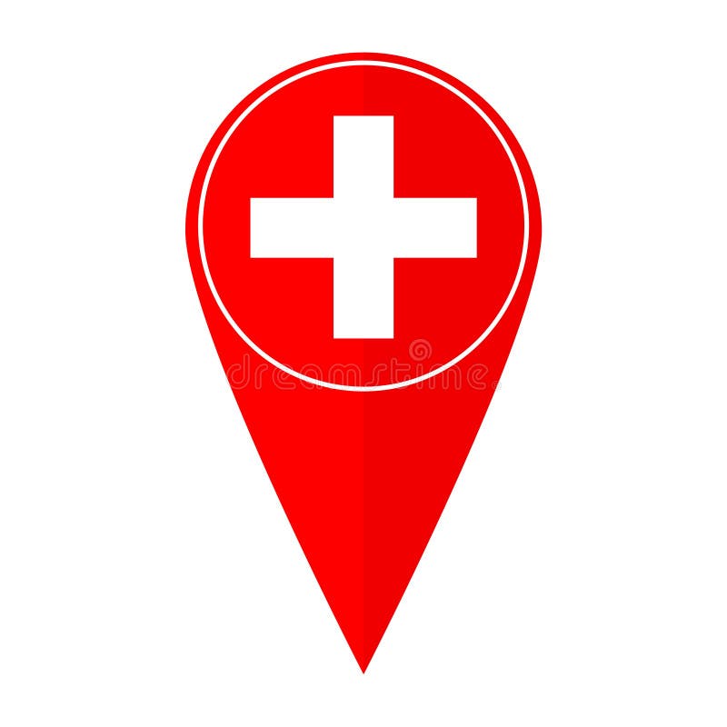 Map pointer plus stock vector. Illustration of needle - 95007479