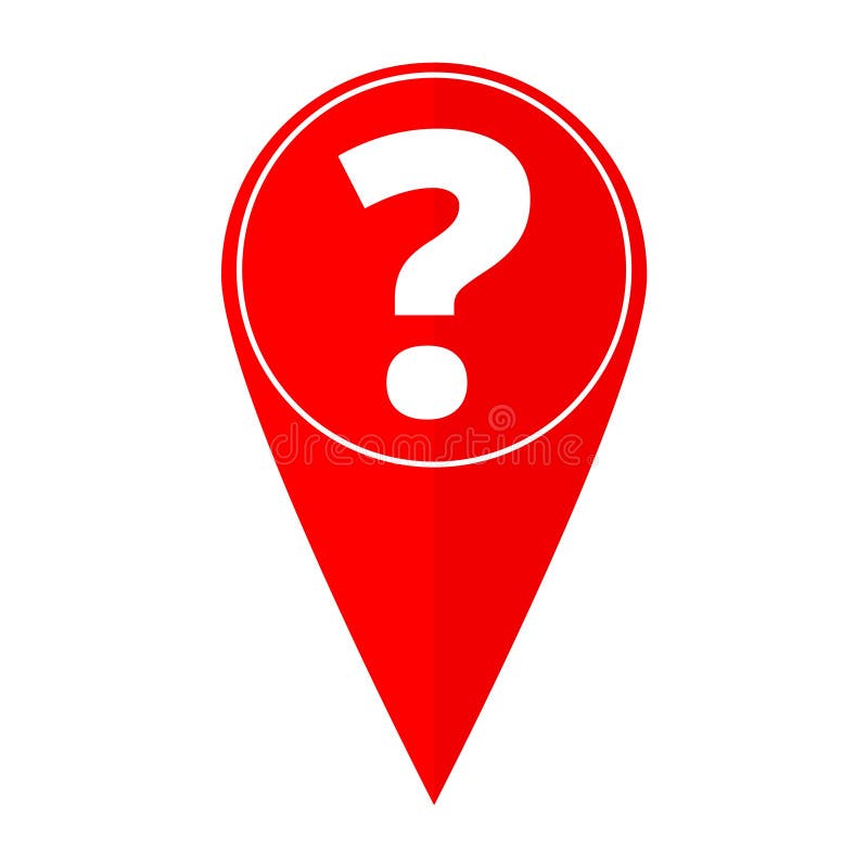 Map pointer question mark stock vector. Illustration of guide - 95007513