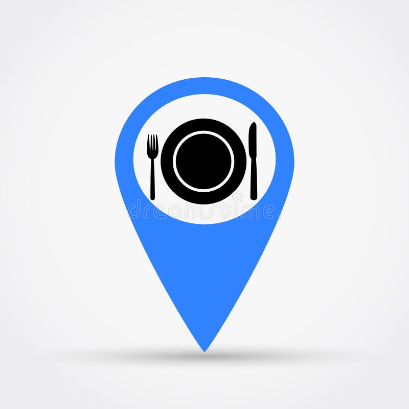 Restaurant Map Marker Vector Icon Stock Vector - Illustration of ...