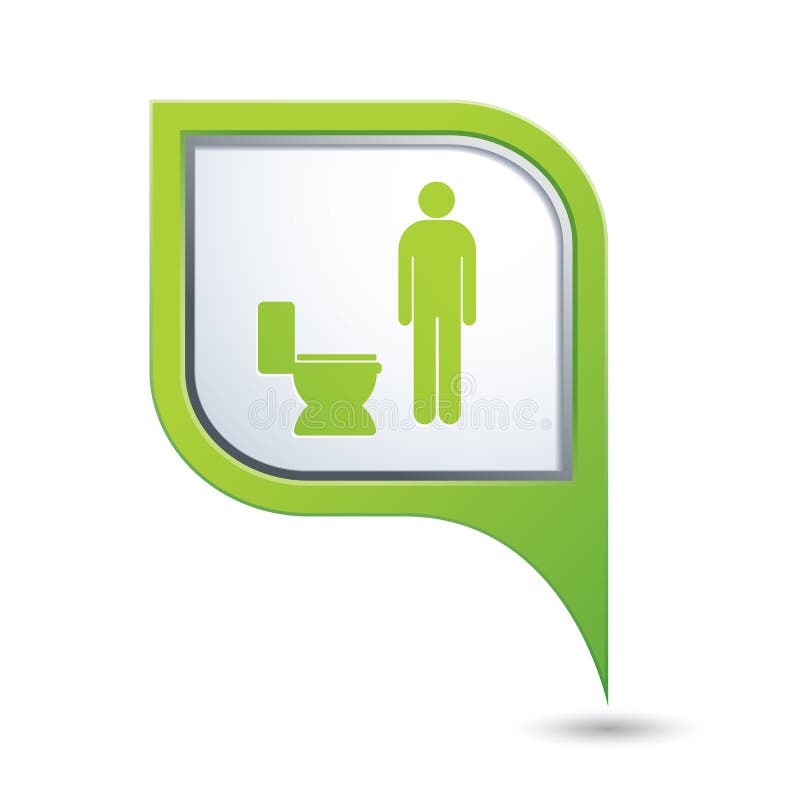 Restroom Icon and Wheelchair Symbol on the Sticker Stock Vector ...