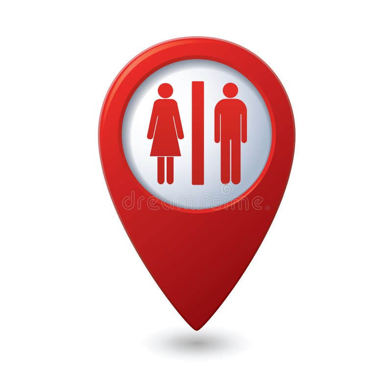 Map Pointer with Restroom Icons Stock Vector - Illustration of ...