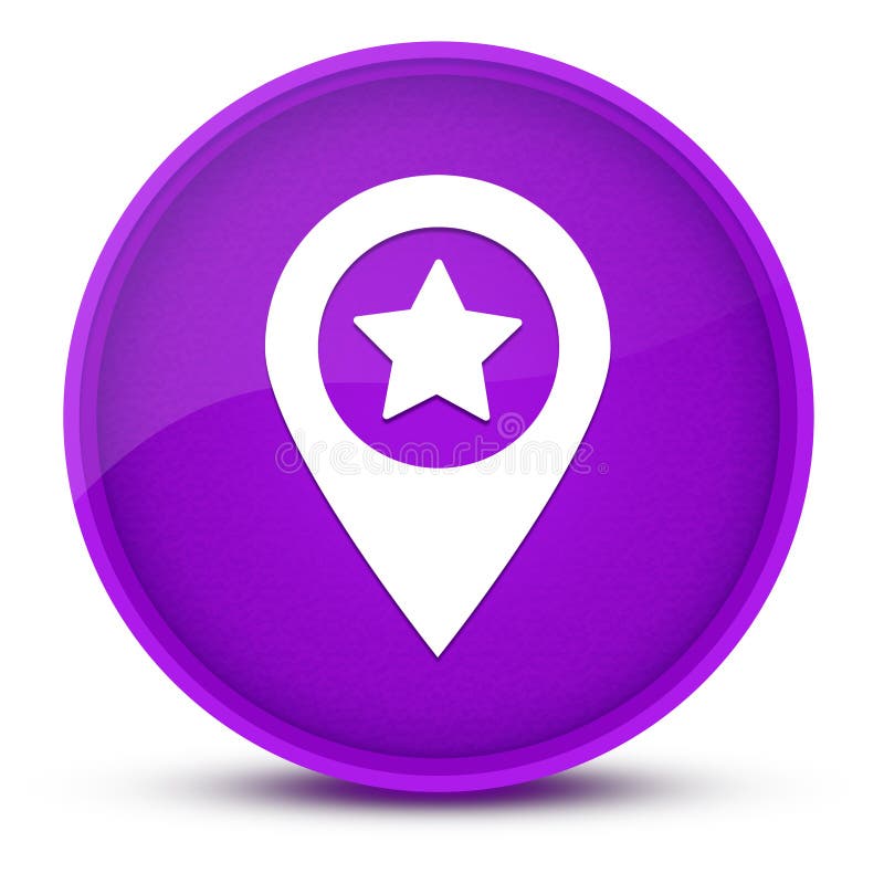 Map Pointer Star Luxurious Glossy Purple Round Button Abstract Stock ...
