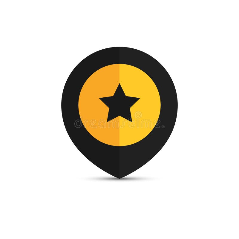 Map Pointer with Star Sign. Vector Illustration Stock Vector ...
