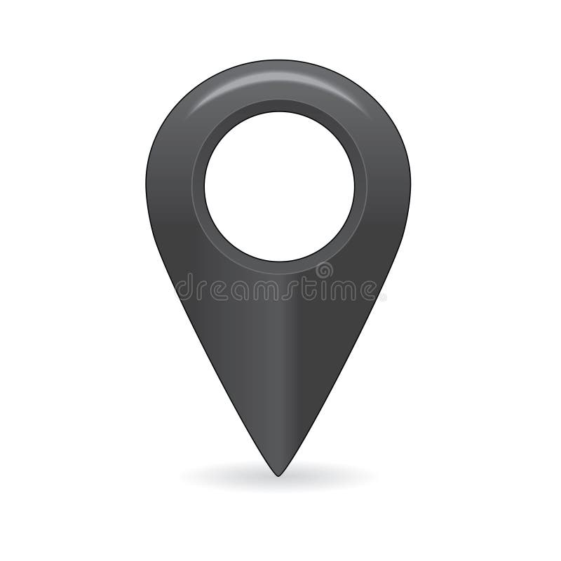 Black Map pointer symbol stock vector. Illustration of travel - 135000775