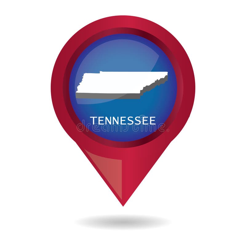 Map Pointer with Tennessee State. Vector Illustration Decorative Design ...