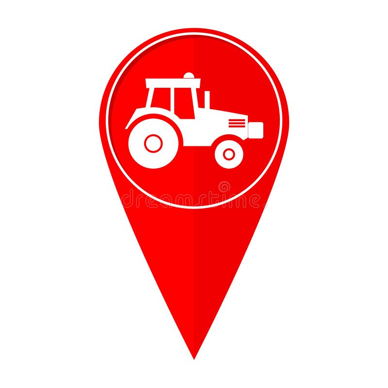 Map pointer tractor stock vector. Illustration of green - 92343528