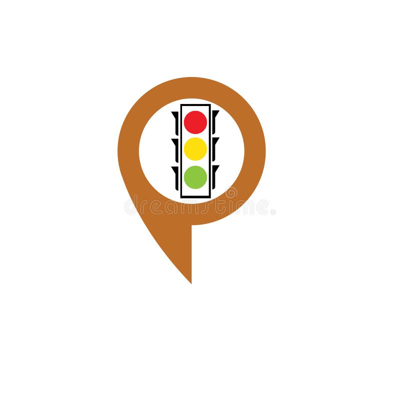 Map Pointer Traffic Light Signal - Vector Icon Stock Vector ...