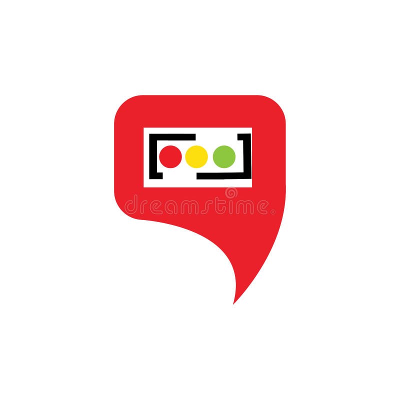 Map Pointer Traffic Light Signal - Vector Icon Stock Vector ...