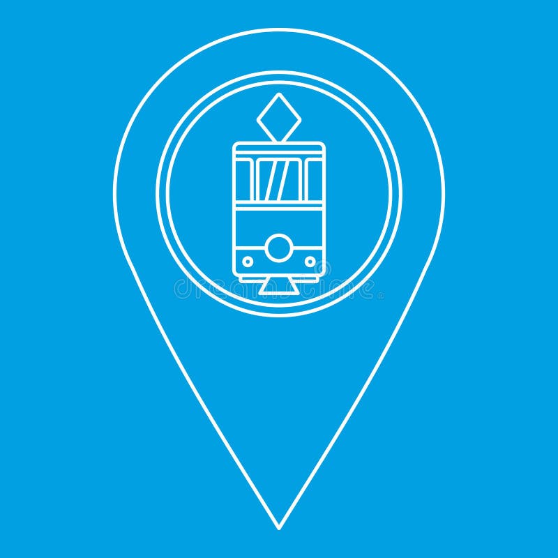 Tram icon digital red stock vector. Illustration of element - 105277282