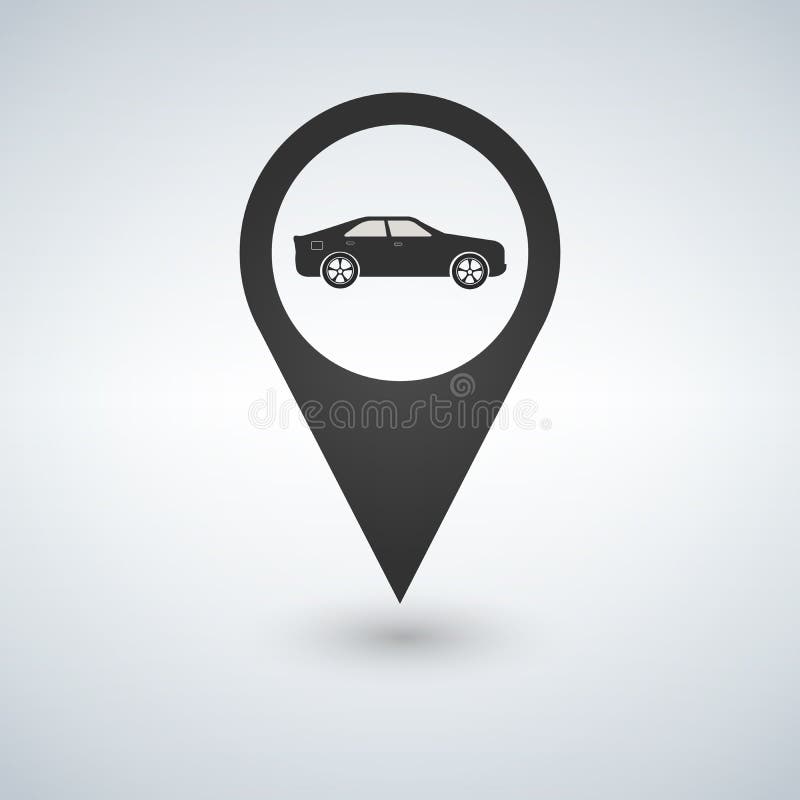 Map Pointer for Transport. Car Mark, Illustration. Stock Illustration ...