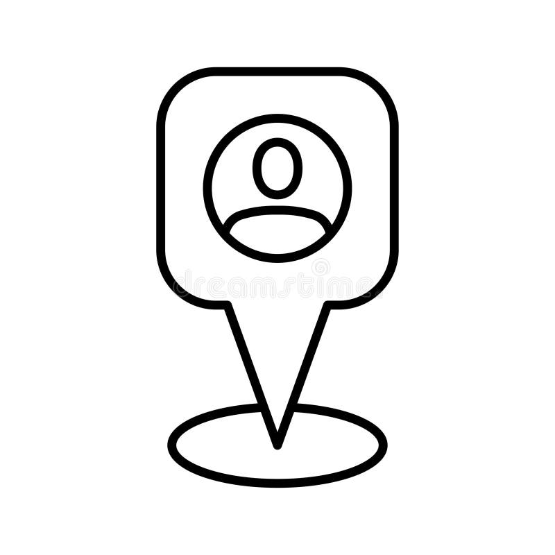 Map Pointer with User Icon. Person Location Stock Vector - Illustration ...