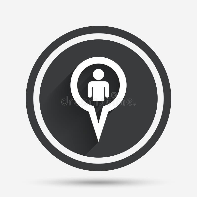 Map Pointer User Sign Icon. Marker Symbol. Stock Vector - Illustration ...