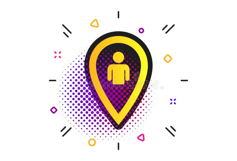 Set of Map Pointer with User Icon. Person Location. IIlustration Vector ...