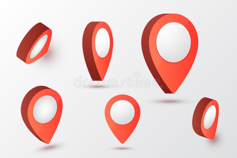 Map Pointer Vector Illustration. Stock Vector - Illustration of design ...