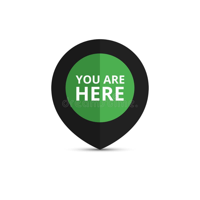 Map Pointer With Your Location Sign. You Are Here Sign. Vector I Stock ...