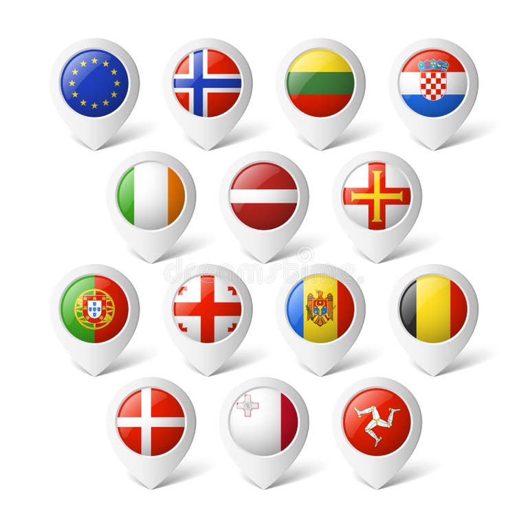 Europe Map Pin Stock Illustrations – 10,656 Europe Map Pin Stock ...