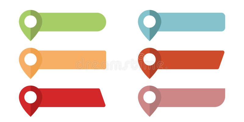 Map Pointers Icon Set. Location Icons or Geolocations. Vector Design ...