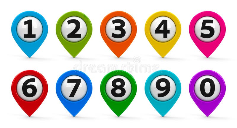 Pointers Numbers Stock Illustrations – 569 Pointers Numbers Stock ...