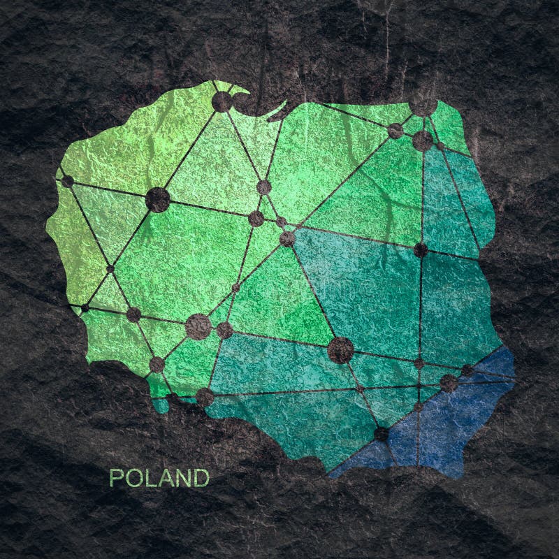 Map of Poland. Concept of Travel and Geography. Stock Illustration ...