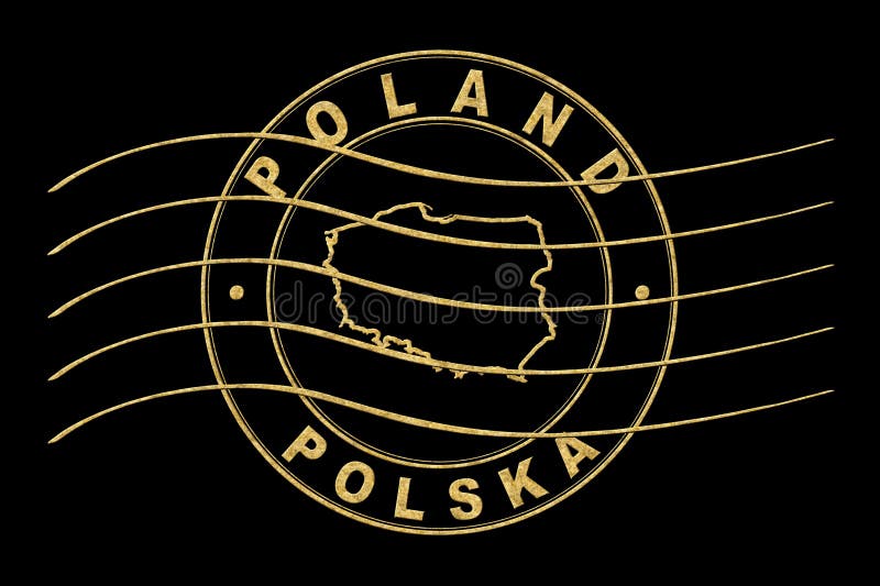 Map of Poland, Postal Passport Stamp, Travel Stamp Stock Illustration ...