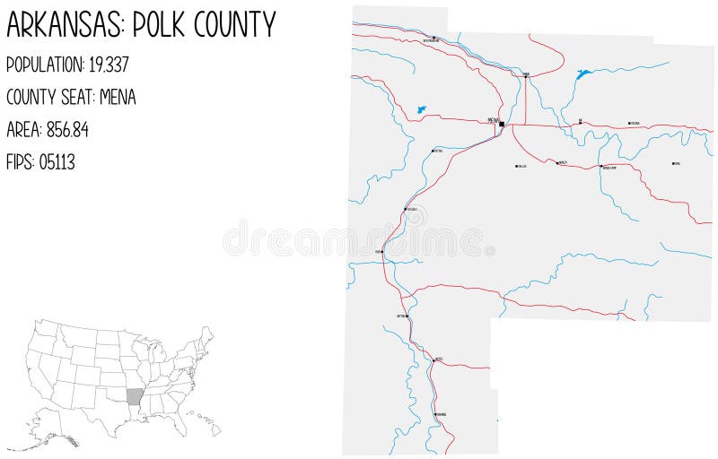 Arkansas Polk County Map Stock Illustrations – 28 Arkansas Polk County ...