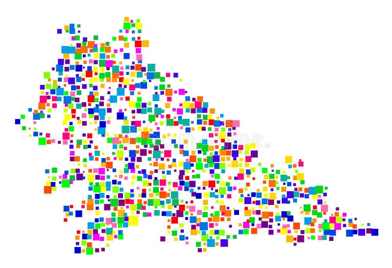 Map of the Province Mantova (it). Stock Vector - Illustration of state ...