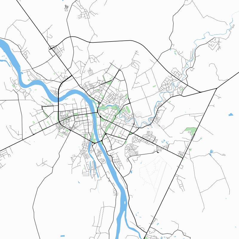 Map of Pskov. stock illustration. Illustration of plan - 304732111