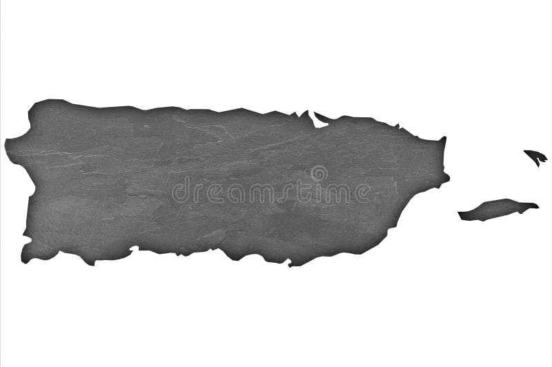 Map of Puerto Rico on Dark Slate Stock Illustration - Illustration of ...