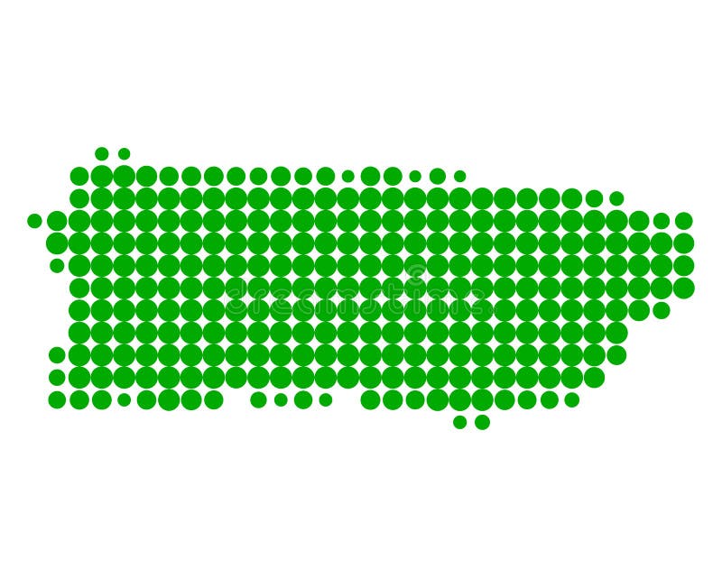 Map of Puerto Rico stock vector. Illustration of circle - 81269670