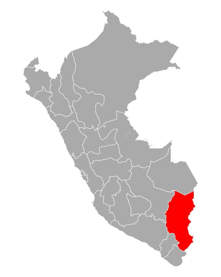 Map of Puno in Peru stock vector. Illustration of geography - 168141126