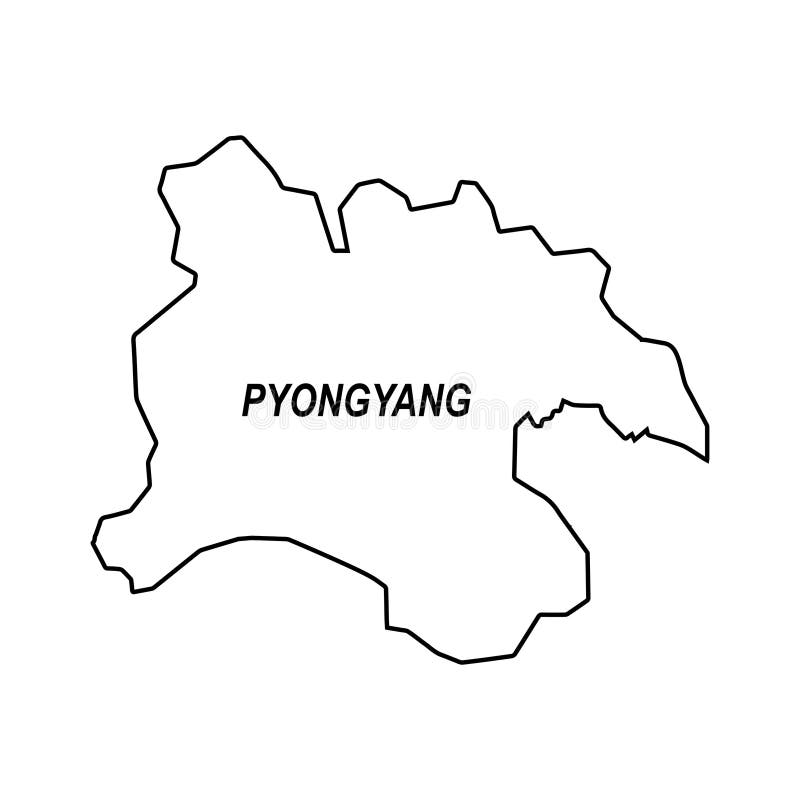 Map of Pyongyang City, North Korea Stock Vector - Illustration of earth ...