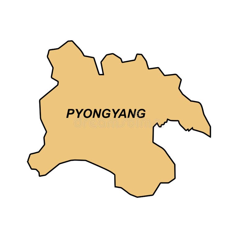 Map of Pyongyang City, North Korea Stock Vector - Illustration of ...
