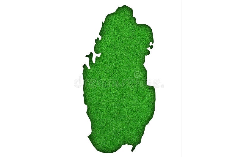 Map of Qatar on green felt stock illustration. Illustration of country ...