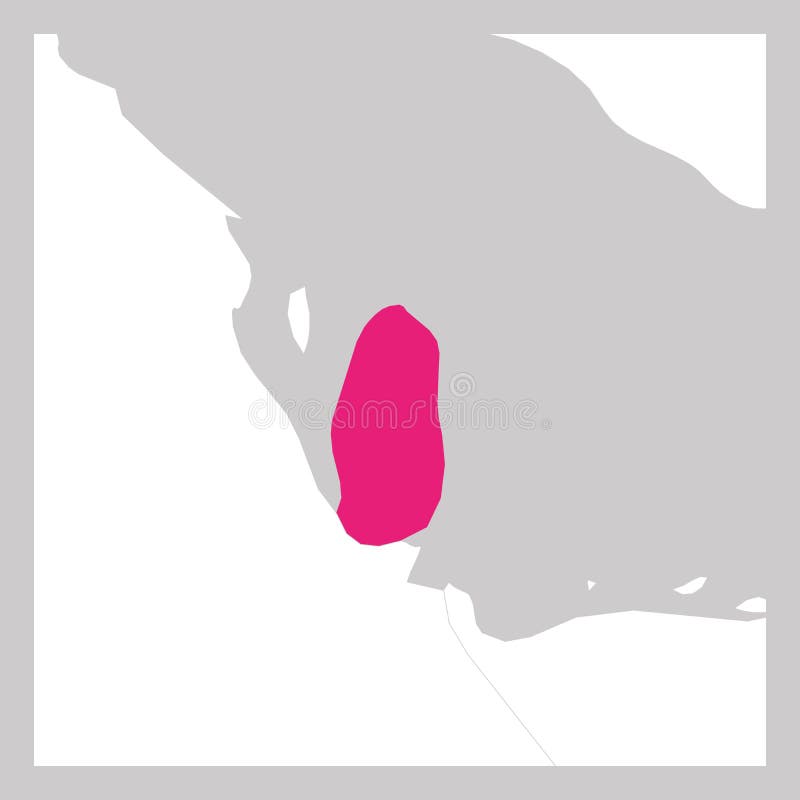 Map of Qatar Pink Highlighted with Neighbor Countries Stock Vector ...