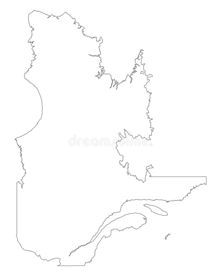 Map of Quebec stock vector. Illustration of grey, province - 93958946