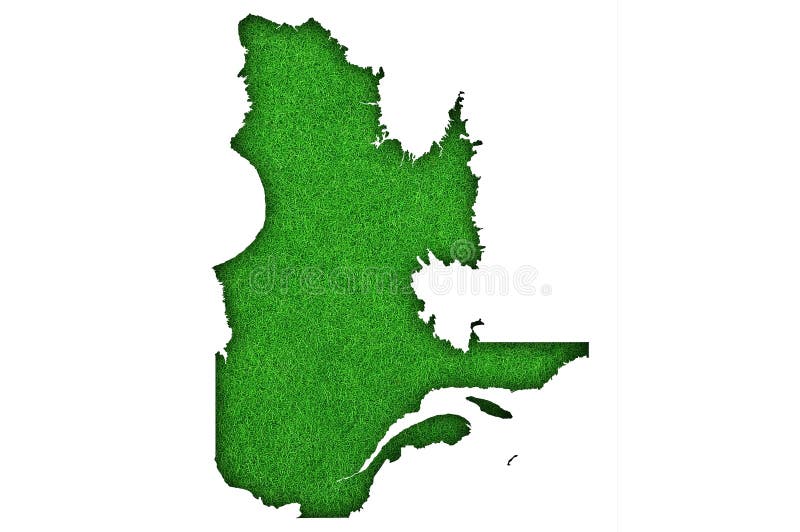 Map of Quebec on Green Felt Stock Illustration - Illustration of green ...