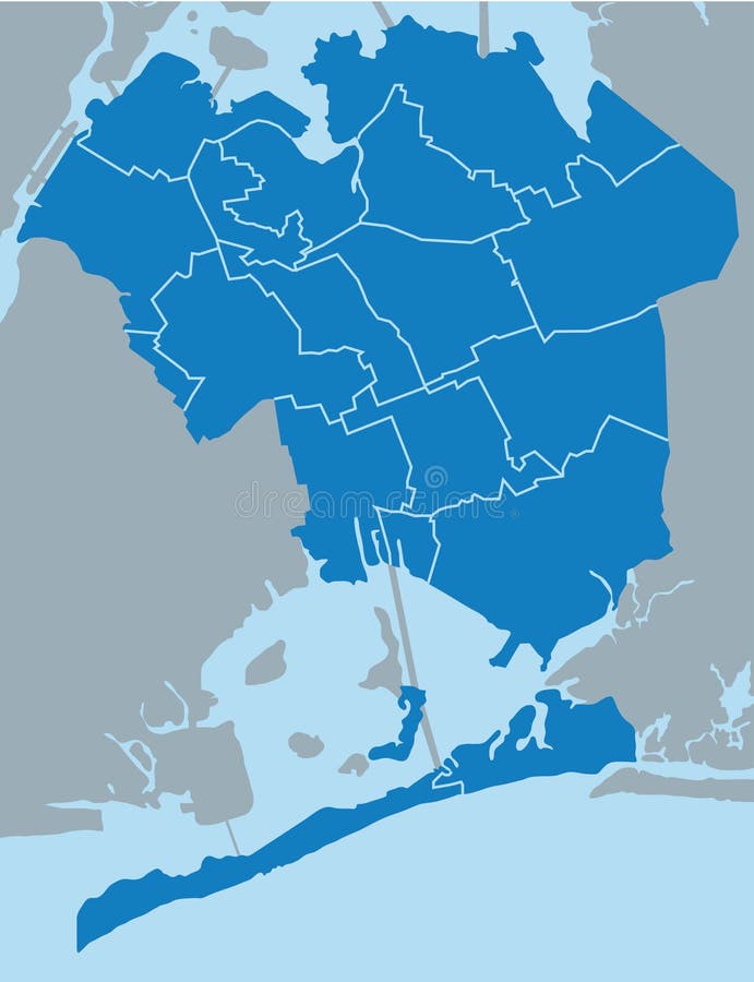 Map of Queens stock illustration. Illustration of business - 114291349