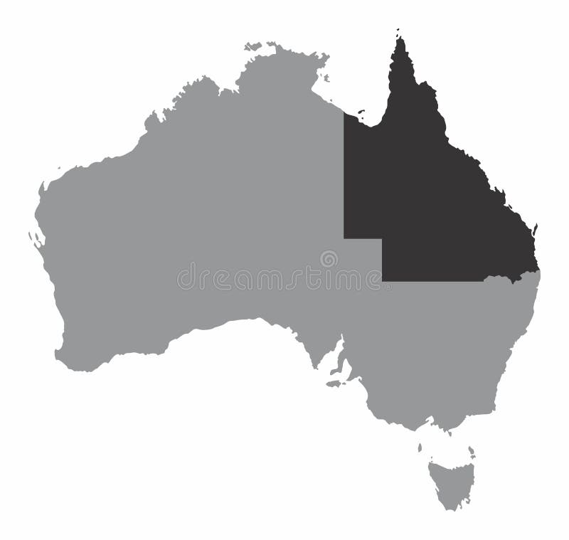 Australia Map Queensland Stock Illustrations – 1,200 Australia Map ...