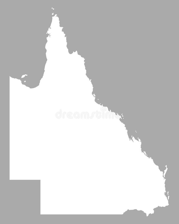 Map of Queensland stock vector. Illustration of cartography - 90490426